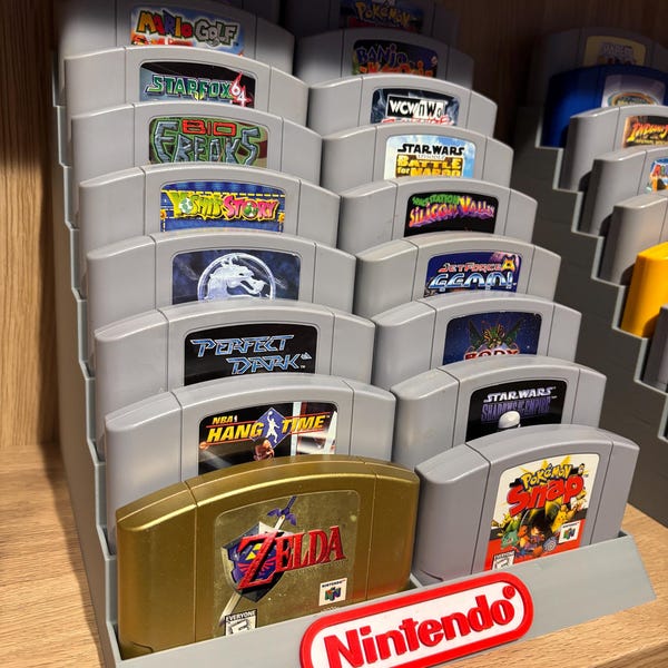 Nintendo 64, N64 18 Cartridge Display Stand, 3D Printed - Etsy
