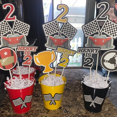 Race Car Birthday Party Centerpiece/racing Party Centerpiece/race Car ...