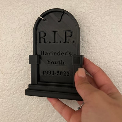 Custom Tombstone Table Décor RIP 20s 30s Birthday Cake Topper ...