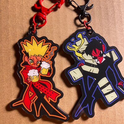 Trigun Maximum : Vash , Wolfwood & Knives Acrylic Keychain - Etsy