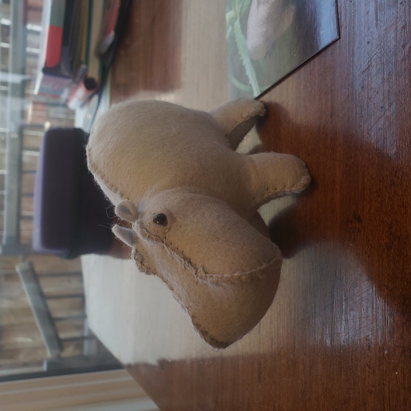 DIY Felt Hand Stitching Kit House Hippo - Etsy