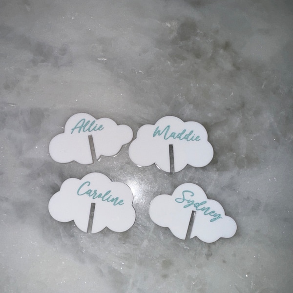 Personalized Cloud Glass Charm | Head in the Cloud Drink Topper Glass ...