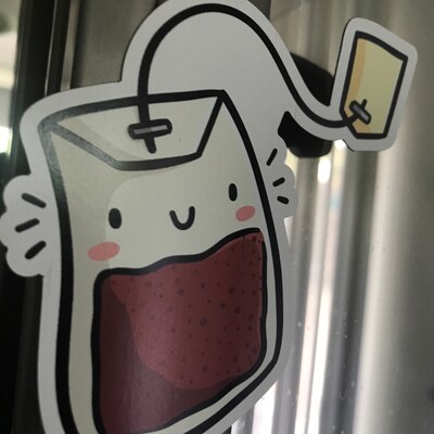 Teabag Magnet Weatherproof Magnet Tea Magnet Tea Drinker Magnet Cute ...