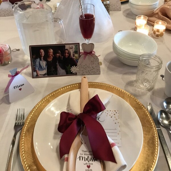 Bridal Shower Personalized Name Cards, Set of TWELVE - Etsy