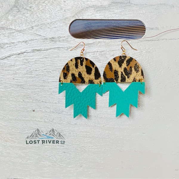 Southwestern Navajo Earrings SVG, Bohemian Desert Earrings SVG, Leather ...