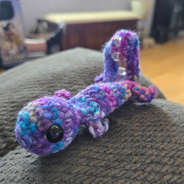 Crochet Pattern- No Sew Lizard Fidget Toy, Crochet Keychain, 3 Fidgets ...