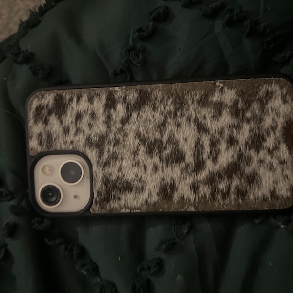 Cowhide Phone Case – Western Style Phone Cover With Real Cowhide ...