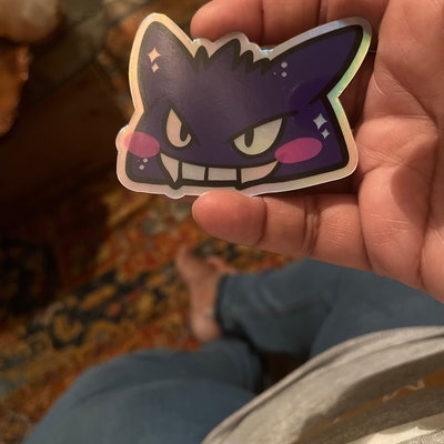 Holographic Gengar Peeker / Gengar Sticker / Cute Pokemon Sticker ...