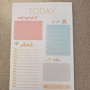 TODAY Notepad 5x7 in 50 Pages Perfect for Your Todo | Etsy