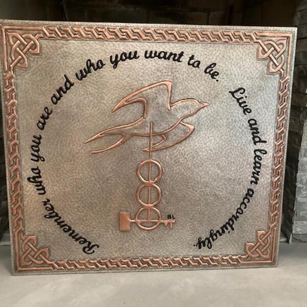 Customizable Rose Cottage Sign Handcrafted Wood & Copper Plaque ...