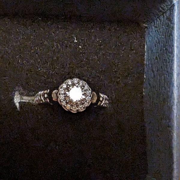 Wide Scatter Band Ring, Flush Set Round Moissanite Diamond Band, Half ...