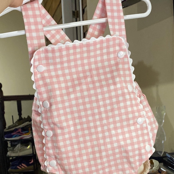 Baby Overalls Sewing Pattern & Tutorial: Easy Playsuit (PDF Download ...