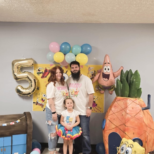 Sponge Theme Birthday Family Shirts, Custom Family T-shirt-personalized ...
