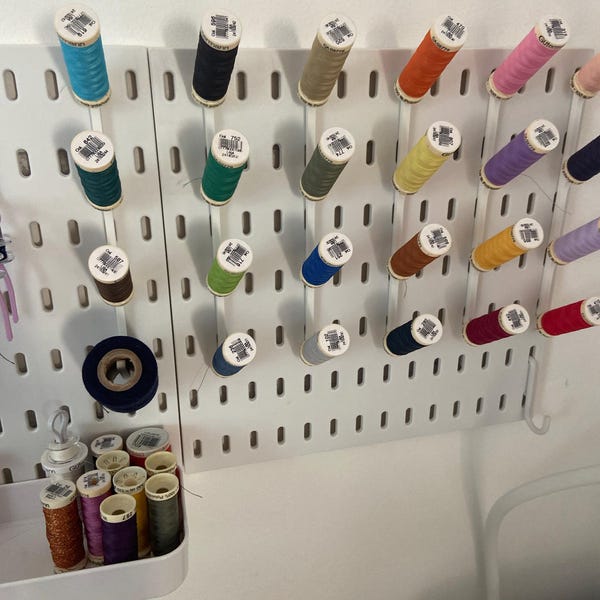 Skadis or Uppspel Pegboard Thread Spool Holder 500m/1000m - Sewing ...