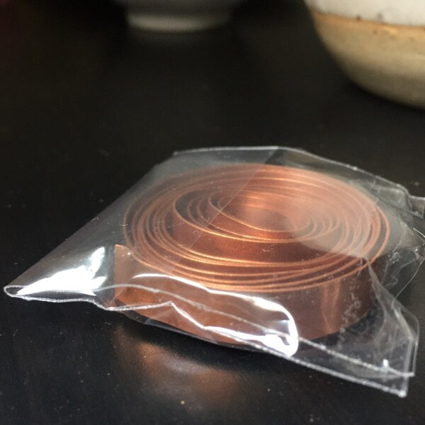 Solid Copper Bezel Wire - Handmade - 8mm Wide - 30 Gauge - 3 Feet ...