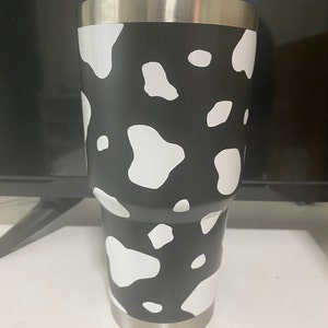 Yeti Brand Cow Print Stainless Steel Tumbler - Etsy