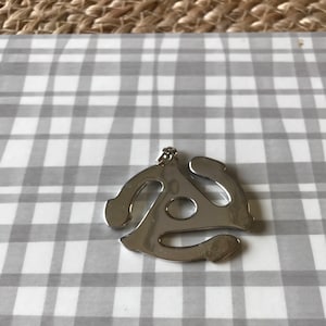 BIG 45 RPM Record Adapter Center Soild Sterling Silver 925 DJ Sun Ep ...