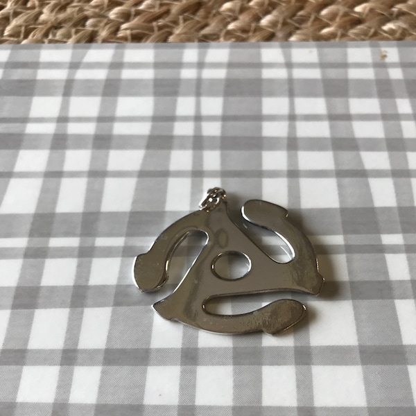 BIG 45 RPM Record Adapter Center Soild Sterling Silver 925 DJ Sun Ep ...