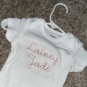 Personalized Embroidered Baby Onesie® With Name Short Sleeve - Etsy