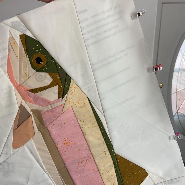 Rainbow Trout Fpp--freshwater Fishing Series--paper Piecing Quilt Block ...