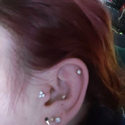 14k Solid Gold Sunburst Stud Earring Dainty Star Cartilage Stud Tiny Conch Stud Helix Stud ...