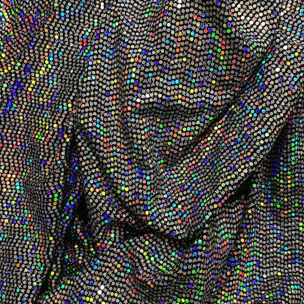 52" Cuttable Width, 200GSM, 2-way Stretch Metallic Nylon/polyester ...