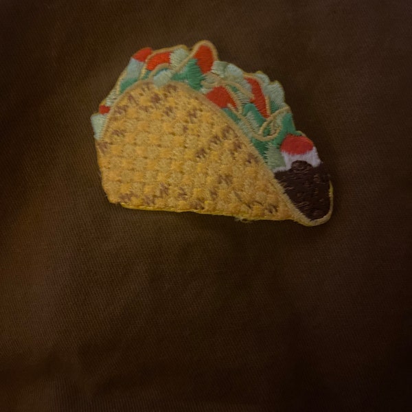 Taco Applique Patch - Embroidered Mexican American Food Badge 2-1/8 ...