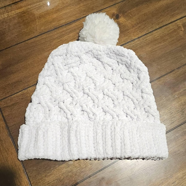 CROCHET PATTERN, the Westlyn Woven Beanie Pattern in 2 Sizes, Double ...