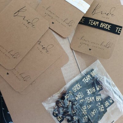 Hen Do Scrunchies Bride Tribe Favours Black Theme Hen Do I Do Crew ...