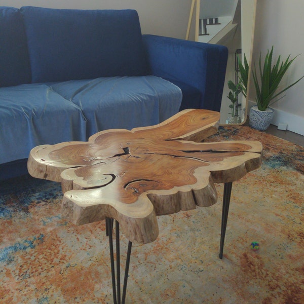 Root Table Solid Coffee Table Teak Wood Side Table Root Wood - Etsy