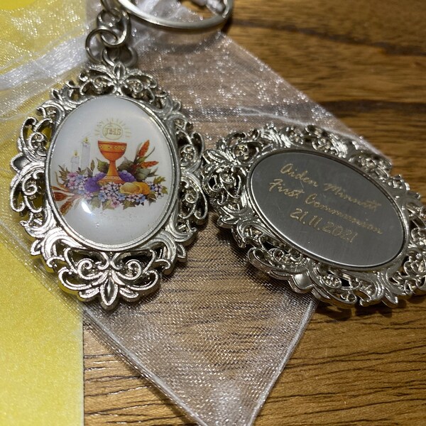12 PCS First Communion Key Chains With Personalized Laser Etched ...