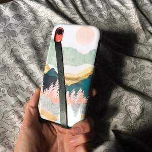 Italian Leather Phone Strap, Finger Loop Holder for Phone Case ...