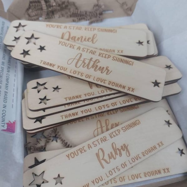 Personalised Wooden Bookmark | Gift Idea | Any Name | Student Incentive ...