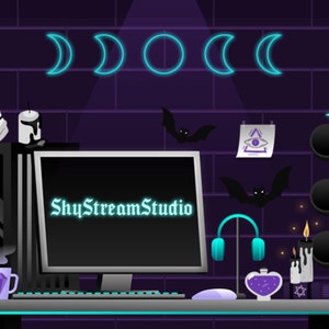 PK-4 / ANIMATED Twitch Stream Package / GOLDEN Night Theme / Sky ...