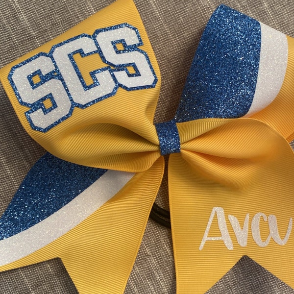 Black Cheer Bows - Team Cheer Bows - Emerald and White Cheer Bows ...