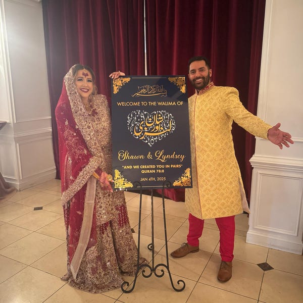 Custom Acrylic Welcome Sign Nikkah or Walima | Islamic Wedding Decor ...