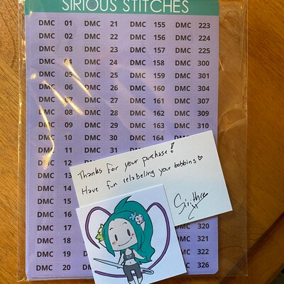 DMC Thread Labels Organize Your Bobbins With Large Font Number Stickers ...