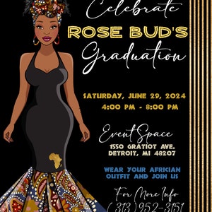 African Theme | African Birthday | Queen Africa Birthday Invitation ...