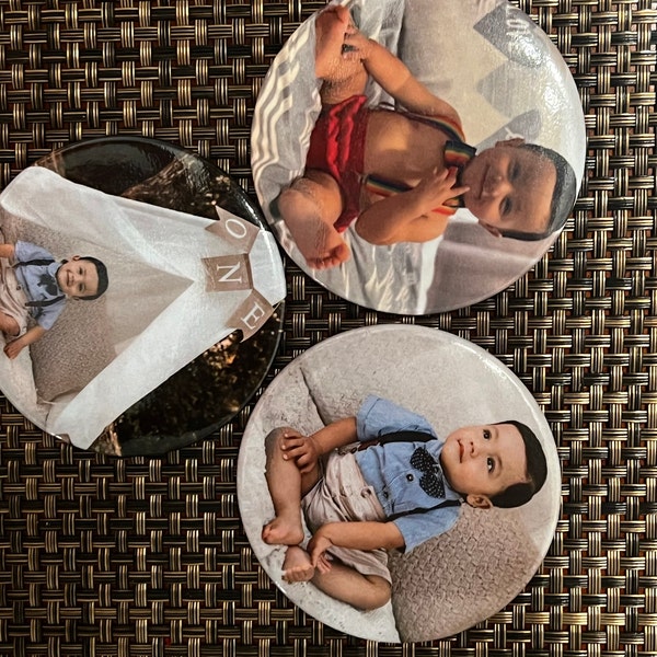 100 Custom Button Magnets- Fun Favors for Party, Wedding, and Baby ...