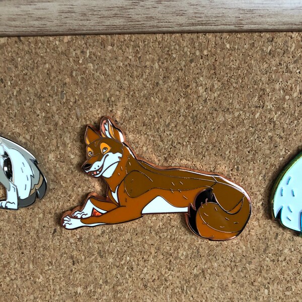 Big and Wild Dogs: Red Wolf Rose Gold Hard Enamel Pin 1.75" - Etsy