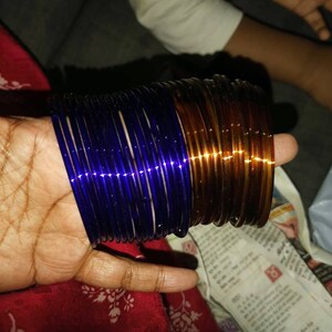 108 Bangles 12 Pieces Each Color of All 9 Color Plain Bangles Glass ...