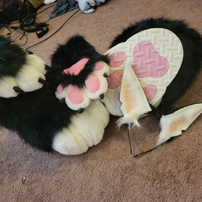 Furrysuit Tiger Hands, Foot Paws, Tail and Headdress Set Tiger Cosplay ...