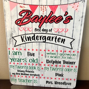 Rustic Girly First Day/last Day of School Dry Erase Board | Etsy