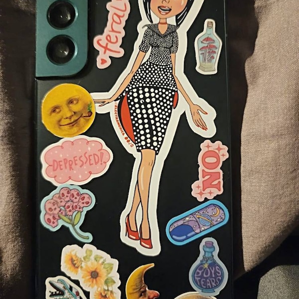 Small Pink No Mini Stickers Waterproof Waterbottle Stickers Tiny ...