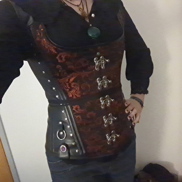 Beige / Skin Corset Waist Trainer Steel Boned Twill Cotton Underbust ...