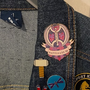 Battleaxe Bi Enamel Pin - Etsy