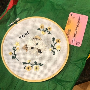 DOG Custom Embroidered Pet Portrait - Etsy