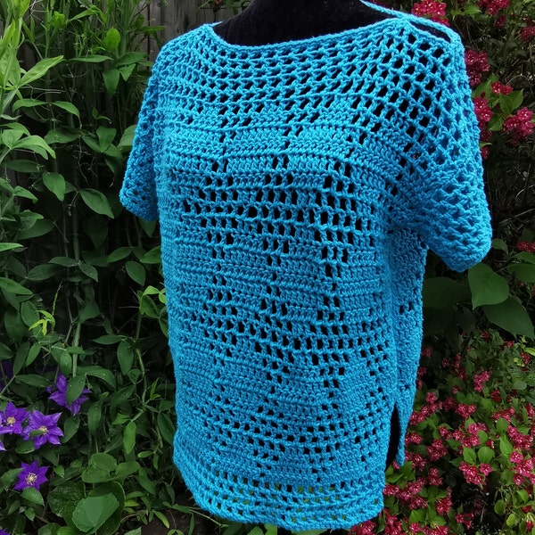 CROCHET PATTERN PDF - Crochet Diamond Top Pattern - Crochet Summer Top ...