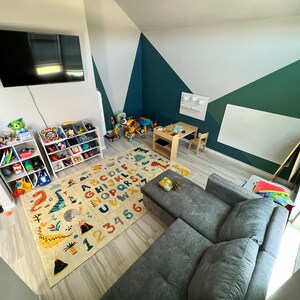 Personalizable Scandinavian Boho Kids Rug Nursery Rug - Etsy