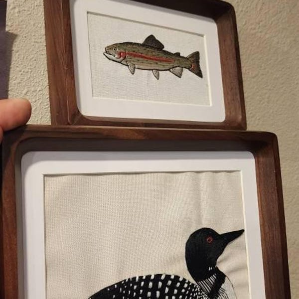 Sockeye Salmon Embroidered Wall Hanging - Etsy